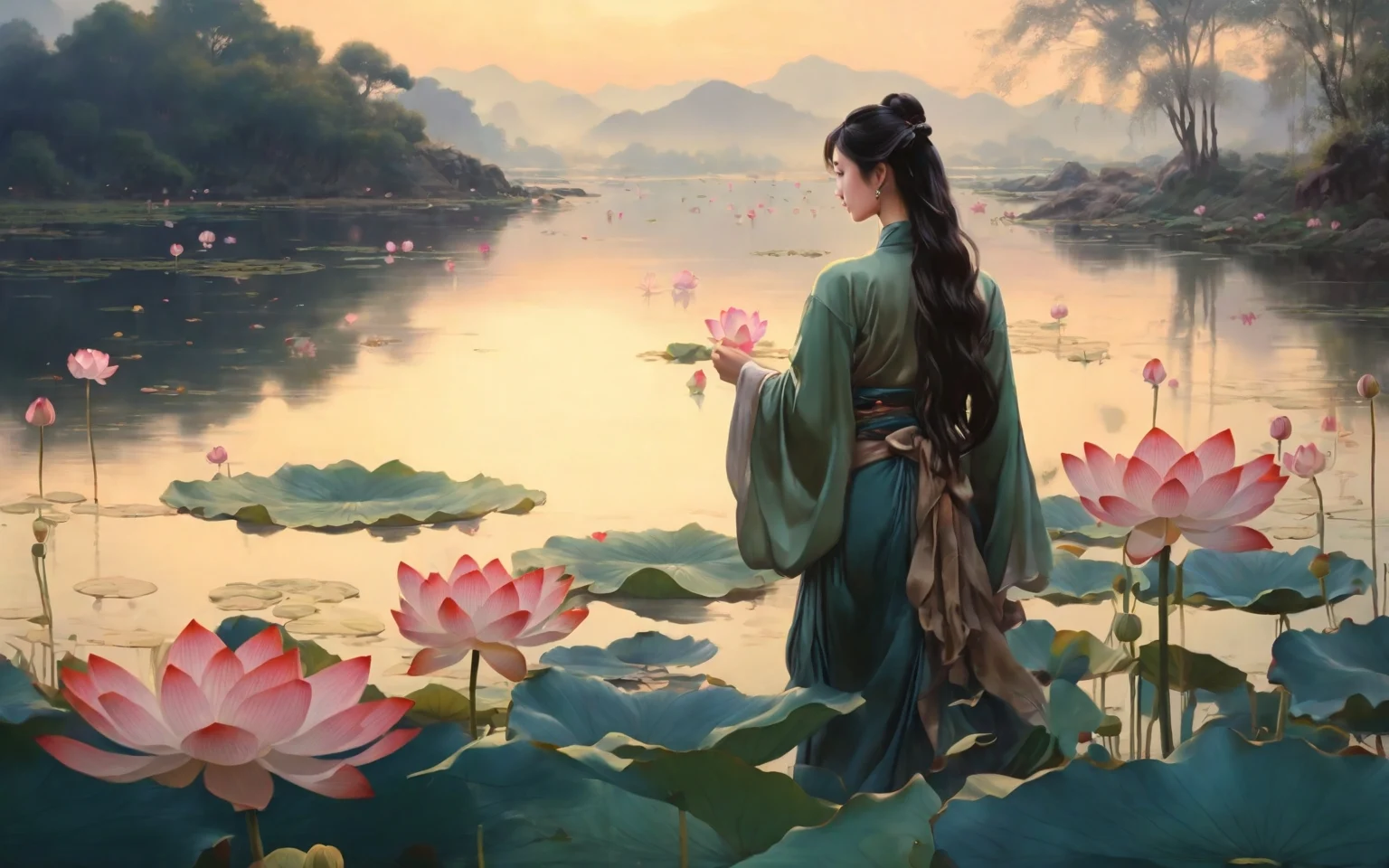 Canción de las Recolectoras de Lotos de Wang Changling | Poemas y ...