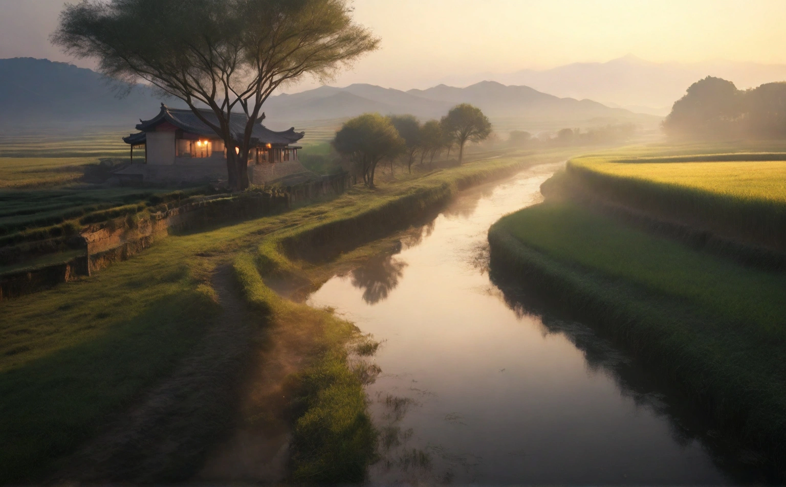 A waterway is naturally formed where water flows | Poems and Idioms