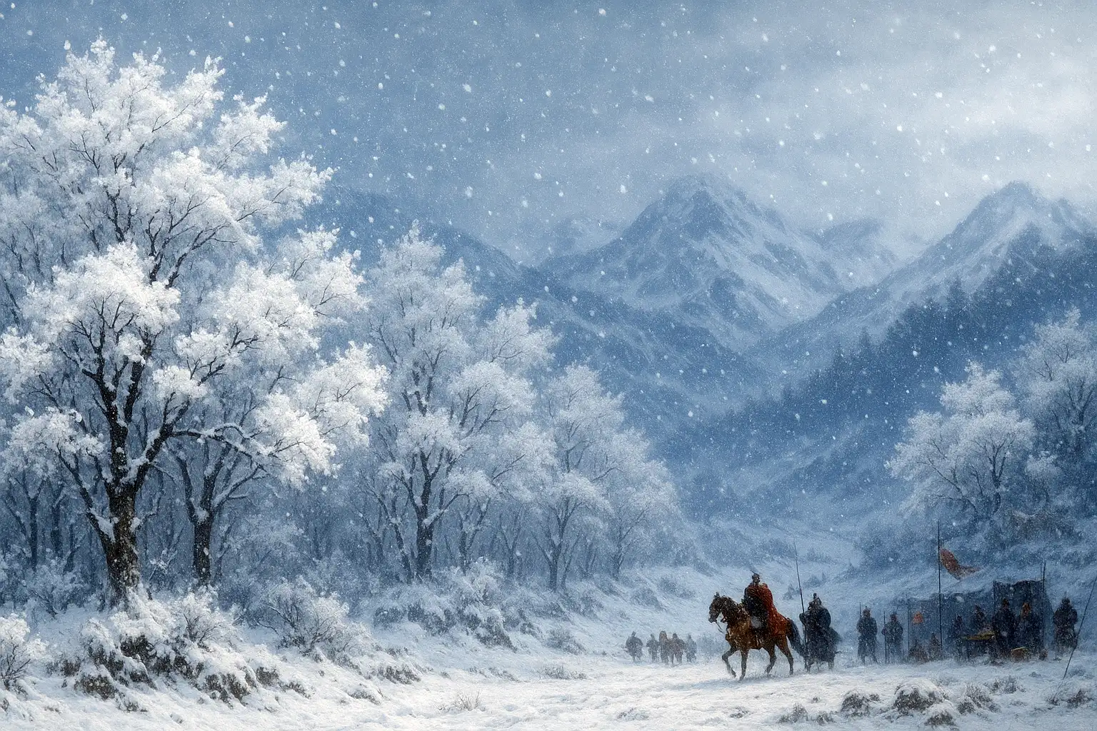 A song of white snow in farewell to Field-clerk Wu going home by Cen ...