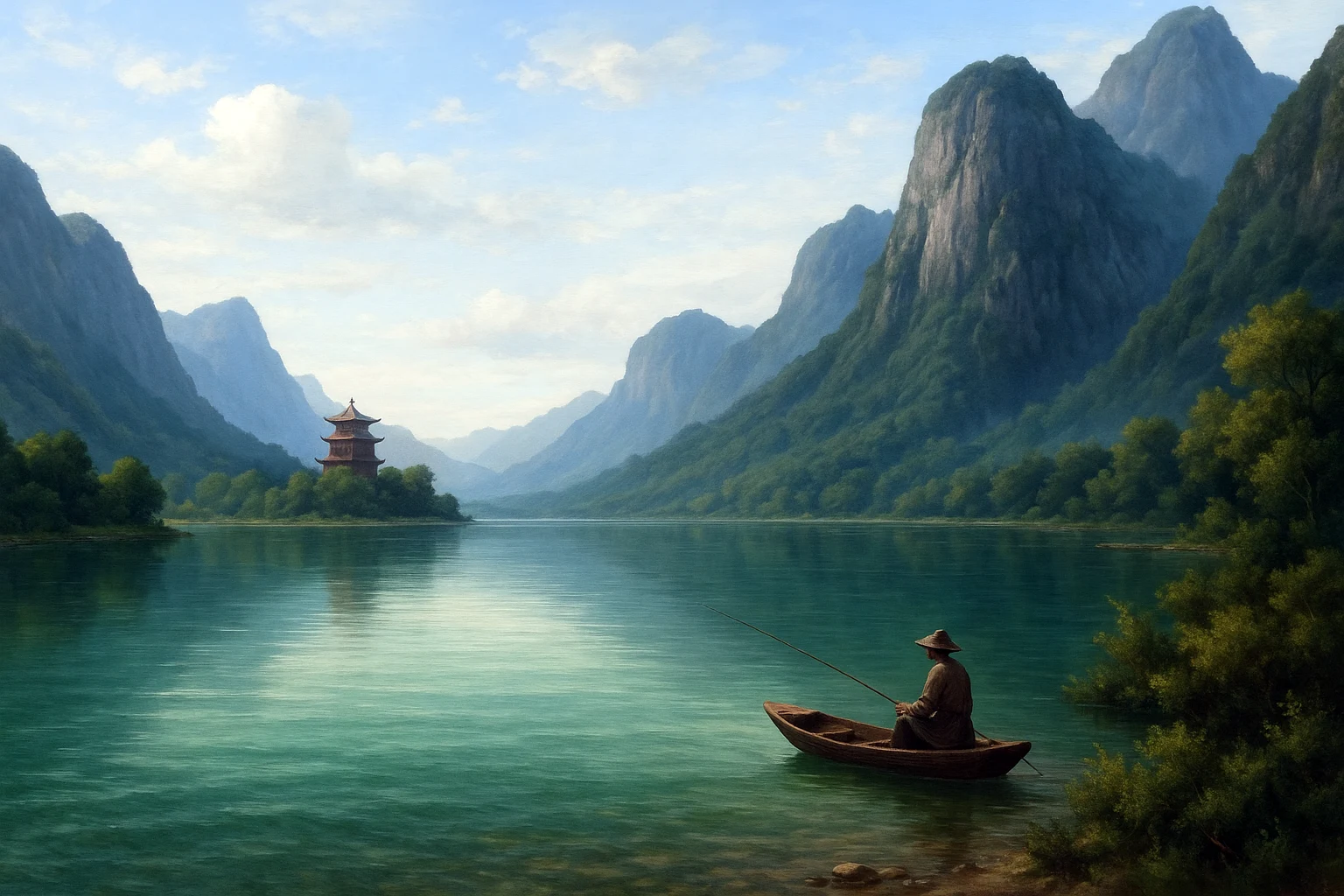 Poema Enviado al Primer Ministro Zhang, desde el Lago Dongting de Meng ...