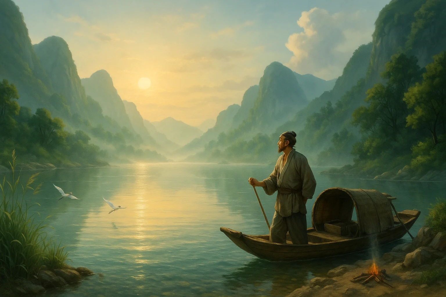 An Old Fisherman by Liu Zongyuan | Poems and Idioms