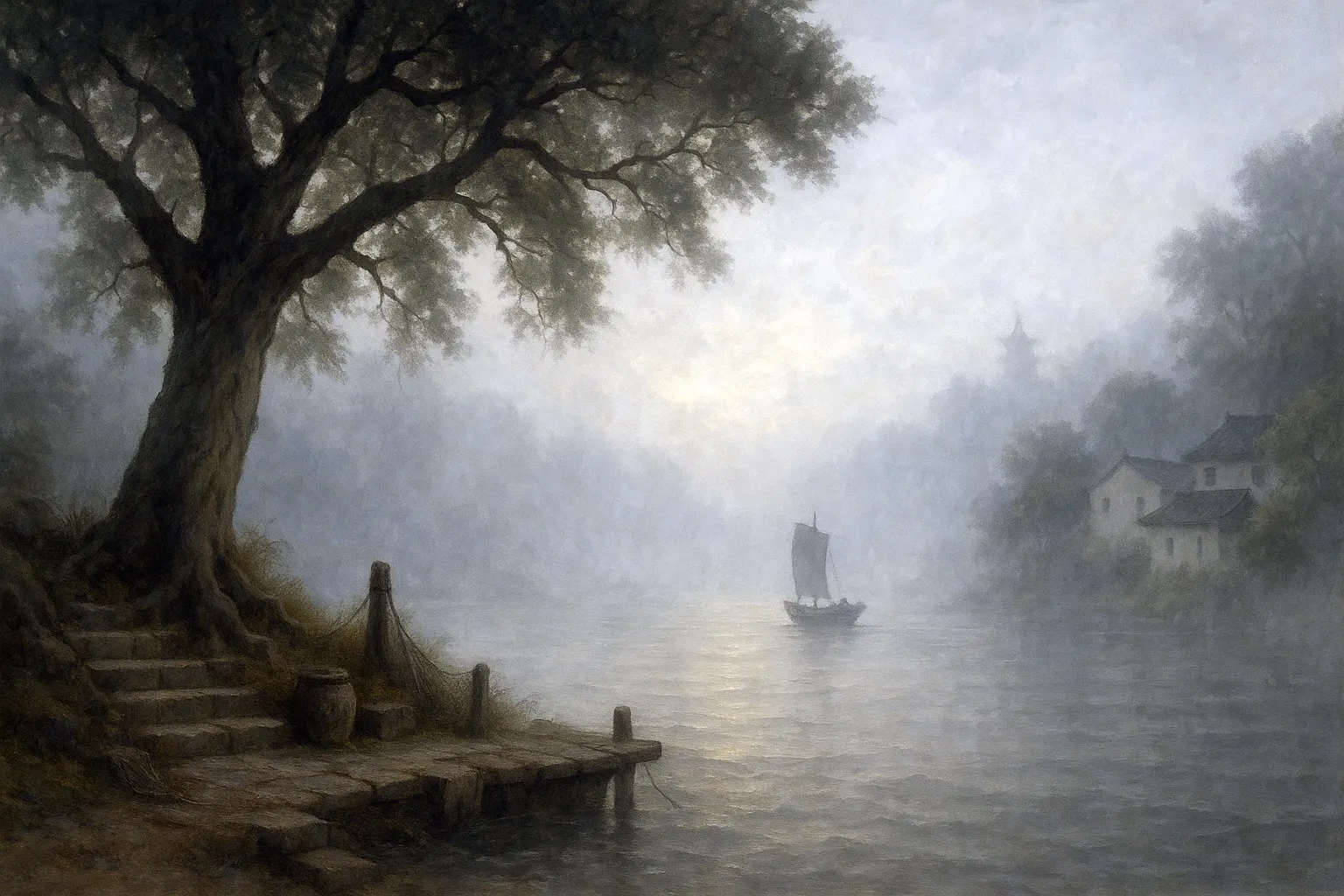 Setting Sail on the Yangzi to Secretary Yuan by Wei Yingwu | Poems and ...