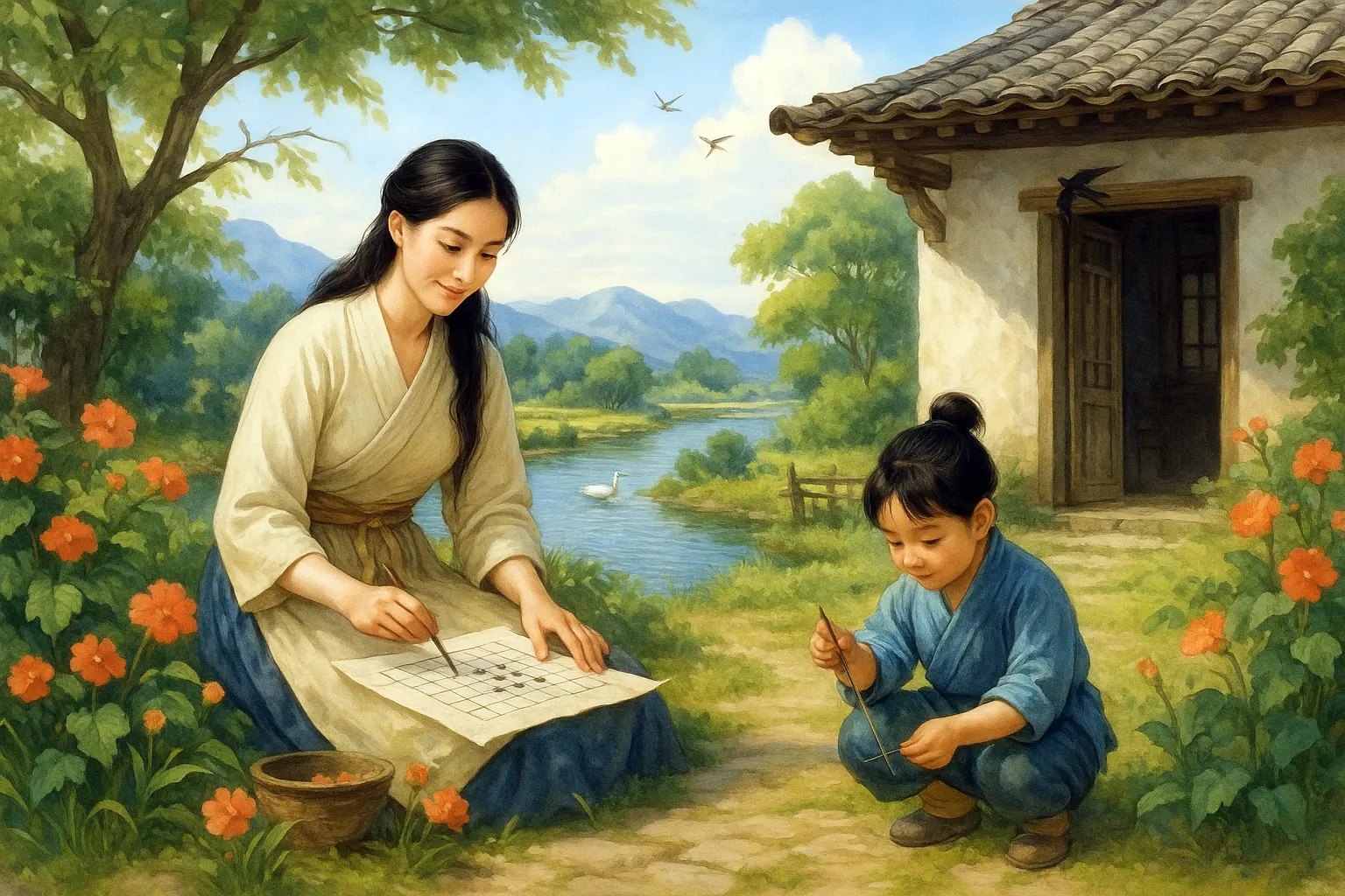 The Riverside Village by Du Fu | Poetry and Wine