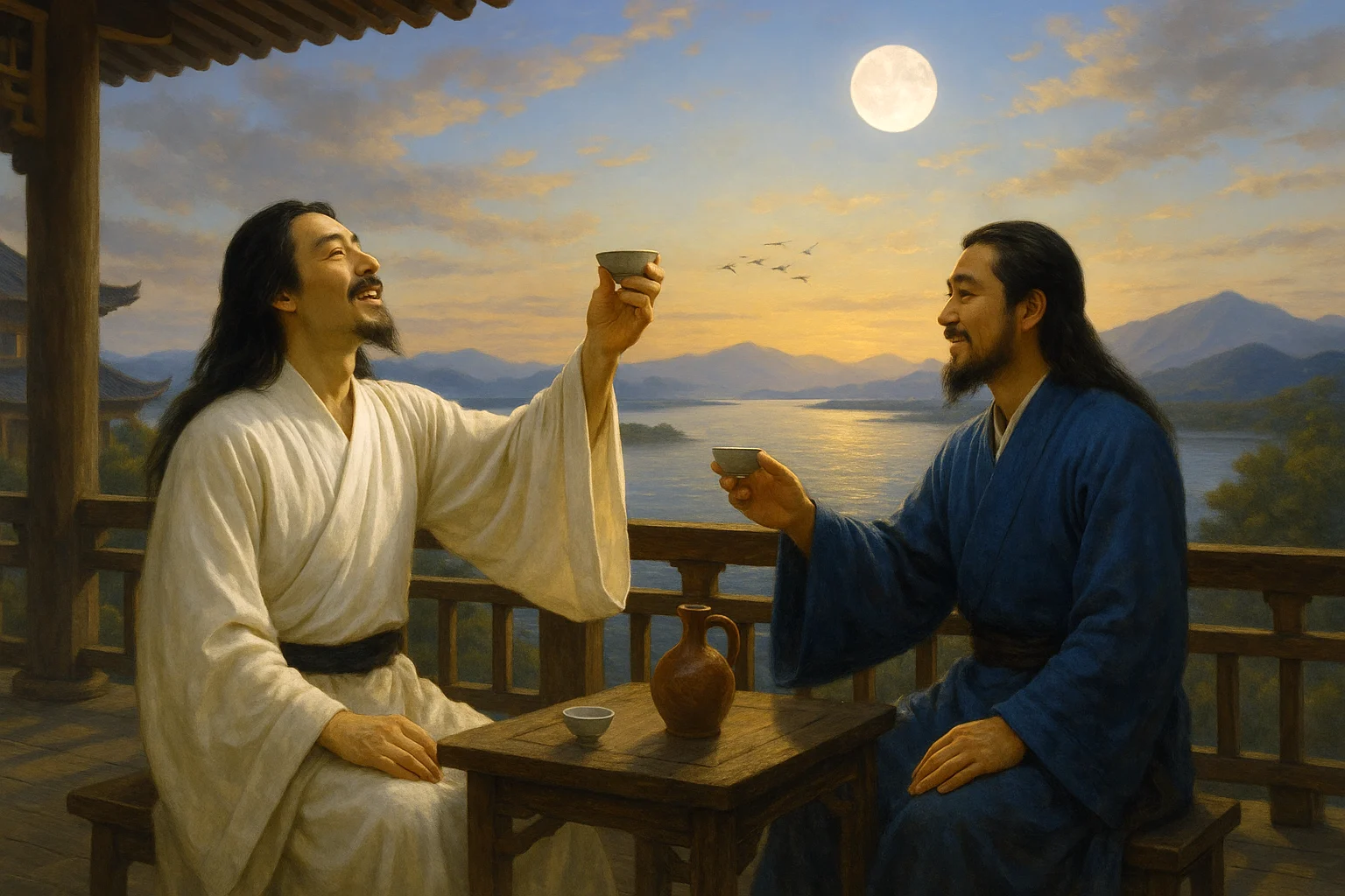 En el pabellón de Yueyang con Xia el decimosegundo de Li Bai | Poemas y ...