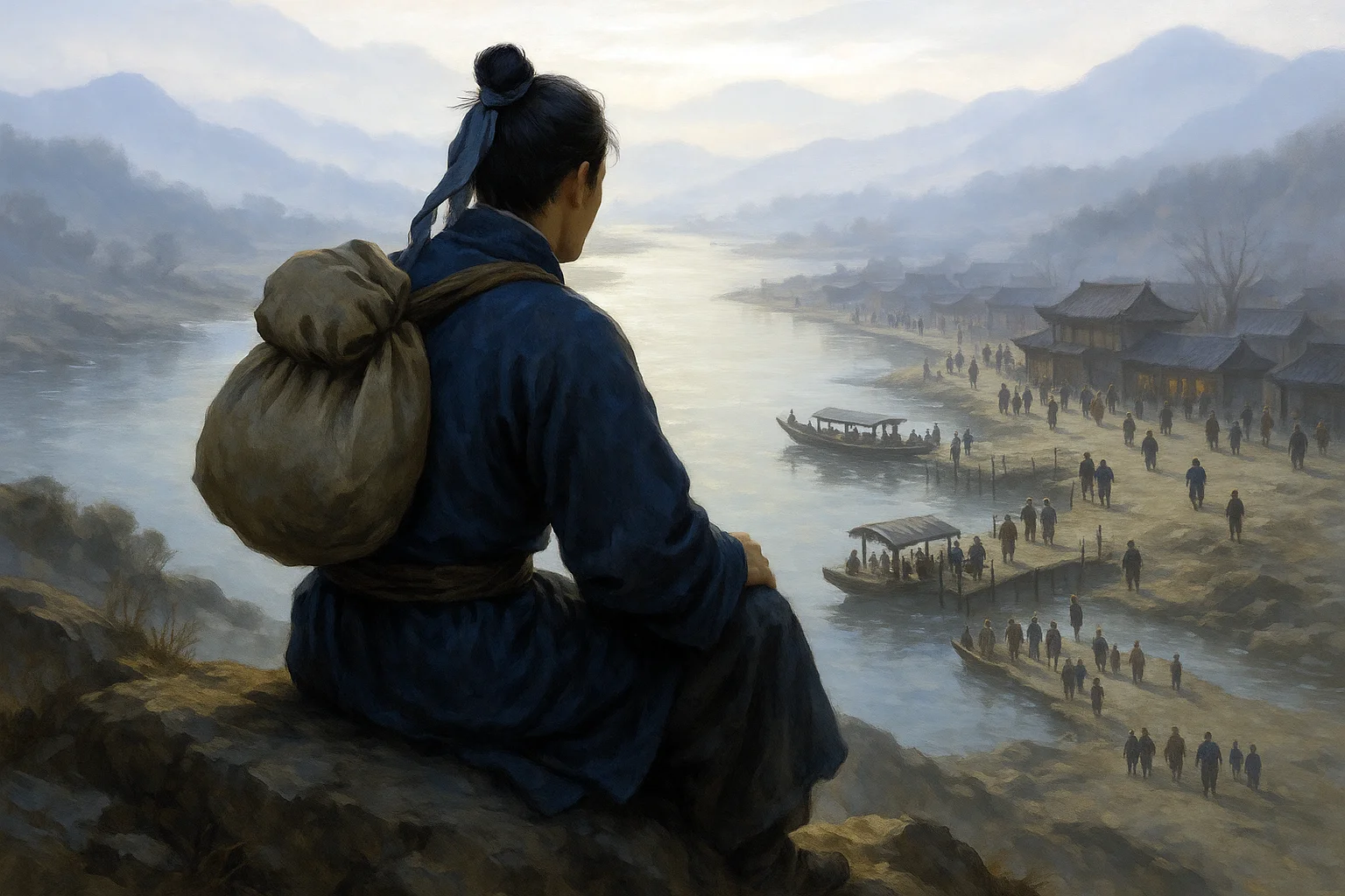 Crossing River Han by Song Zhiwen | Poems and Idioms
