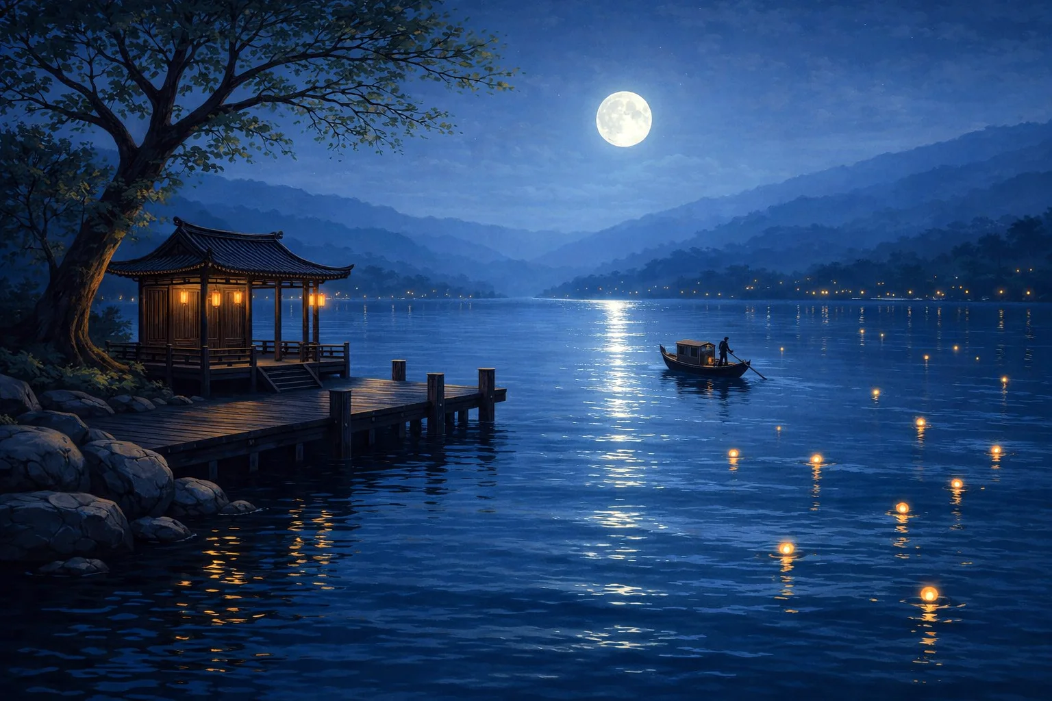Farewell at the Old Pavilion by Li Bai | Poems and Idioms
