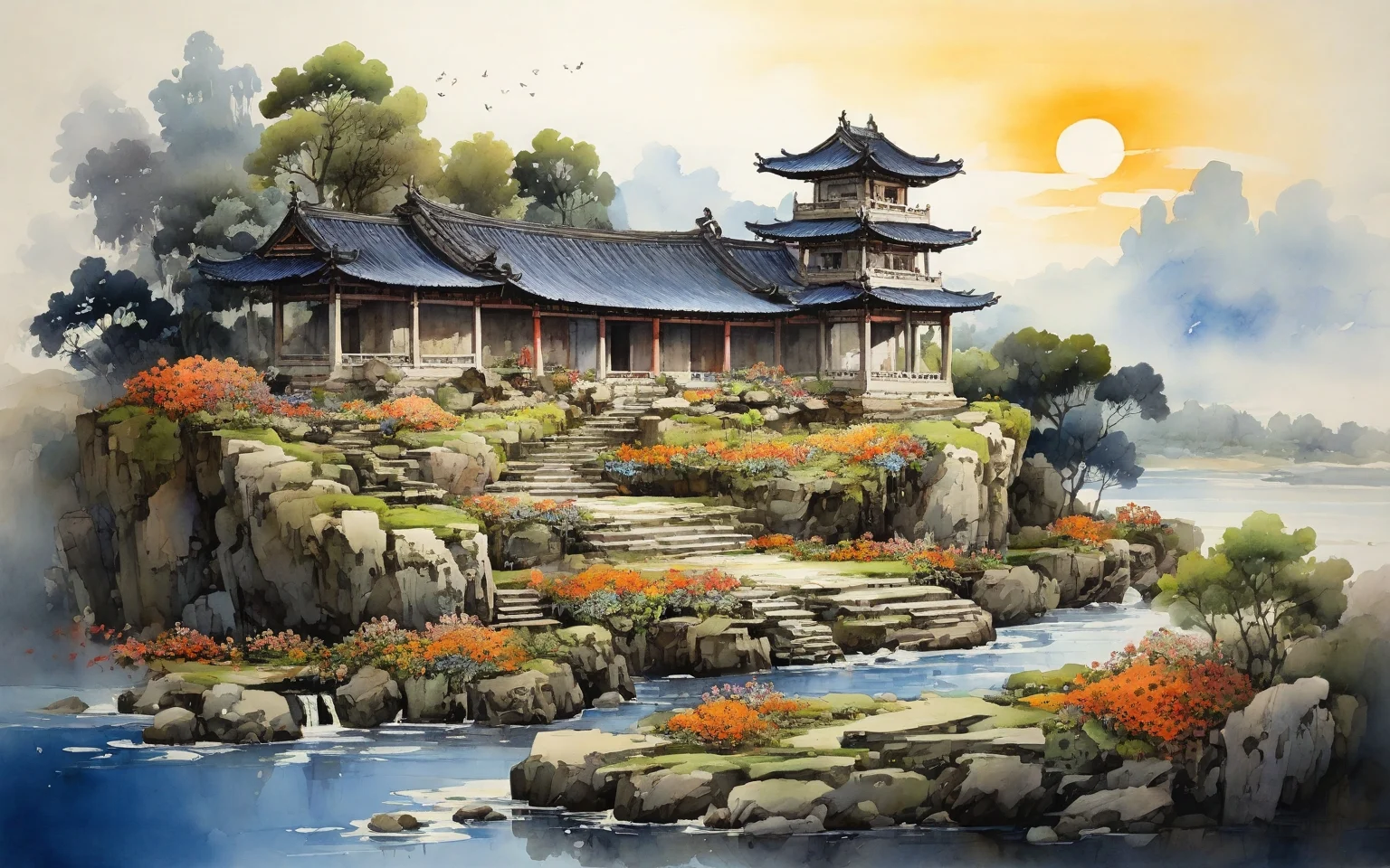 The Temple of Emperor Shun's Wives by Li Qunyu | Poems and Idioms