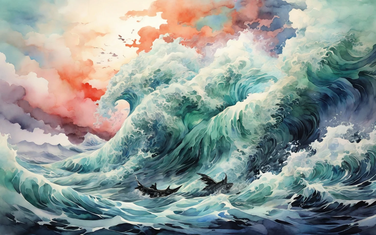 The Giant Fish Leaps in the Abyss by Qian Qi | Poems and Idioms