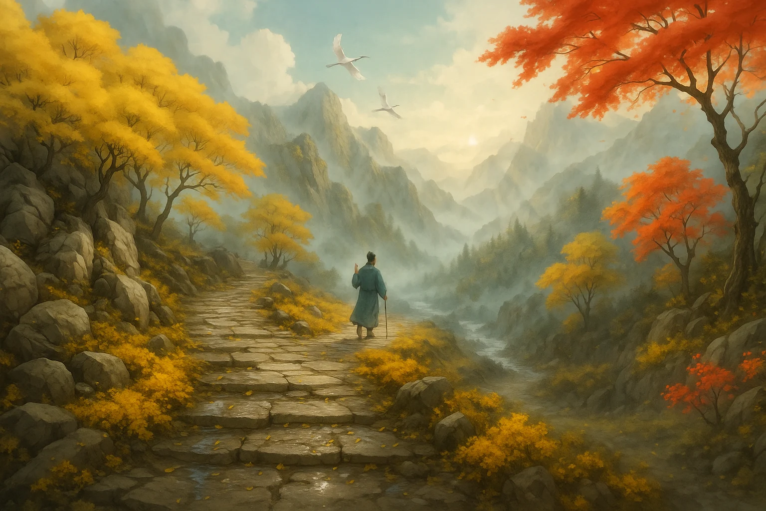 Autumn Ascent to Maoling by Li Duan | Poetry and Wine