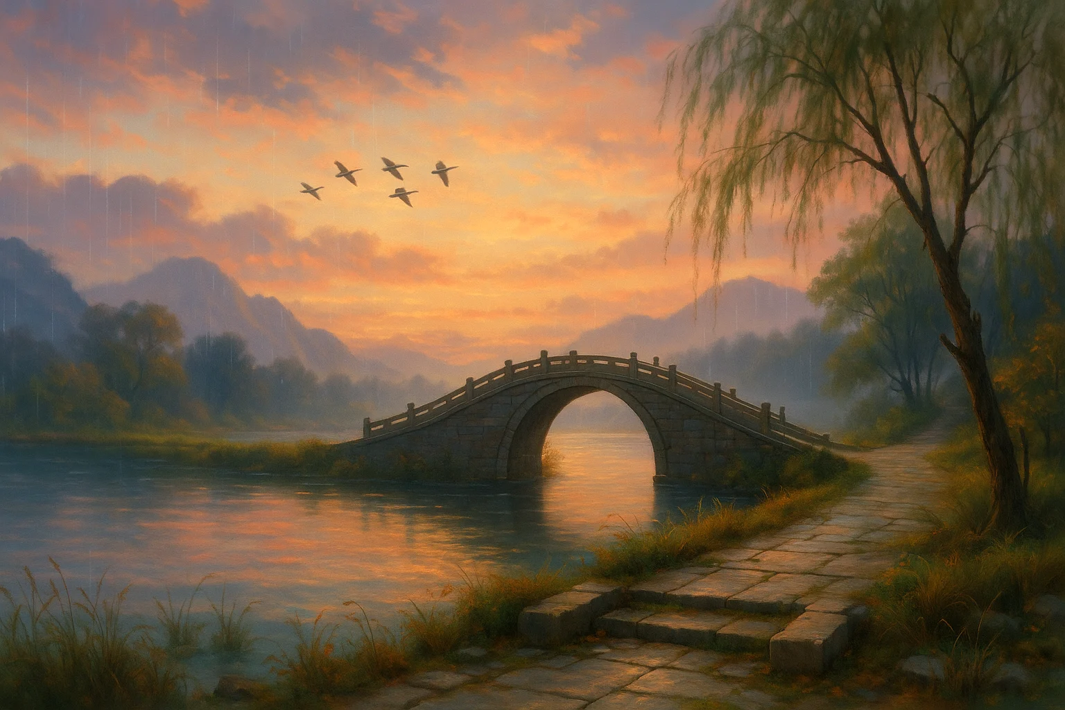 Rouged Lips: Passing Wusong in Winter 1187 by Jiang Kui | Poems and Idioms