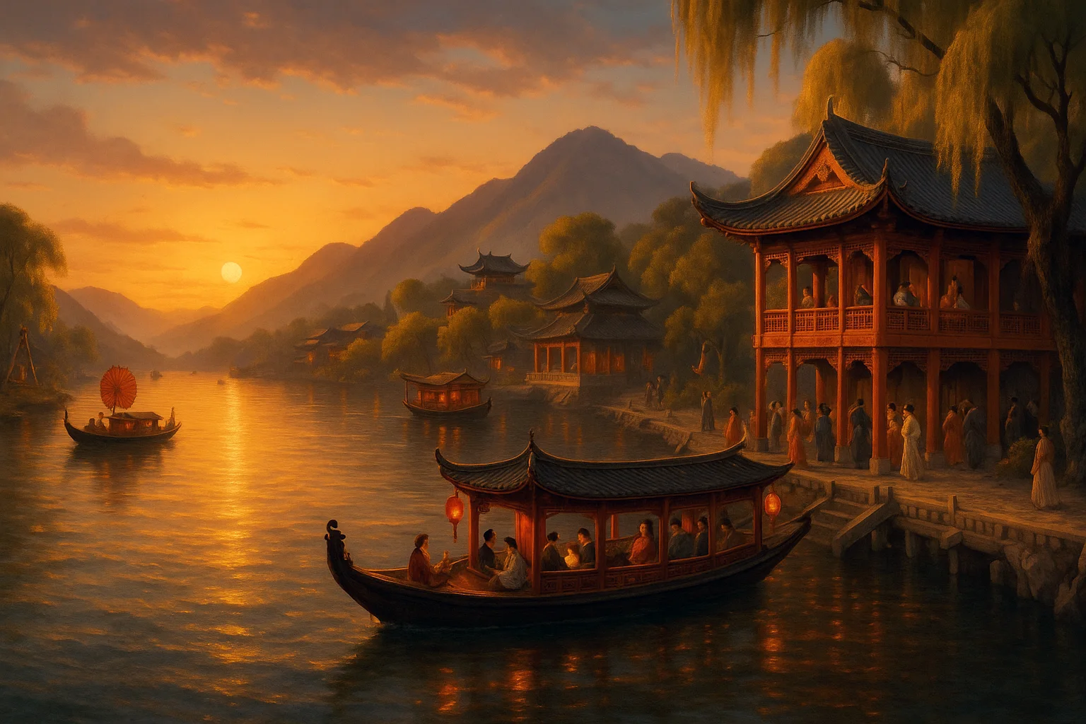 Silk-Washing Stream: Revelry on the Lake | Poetry and Wine