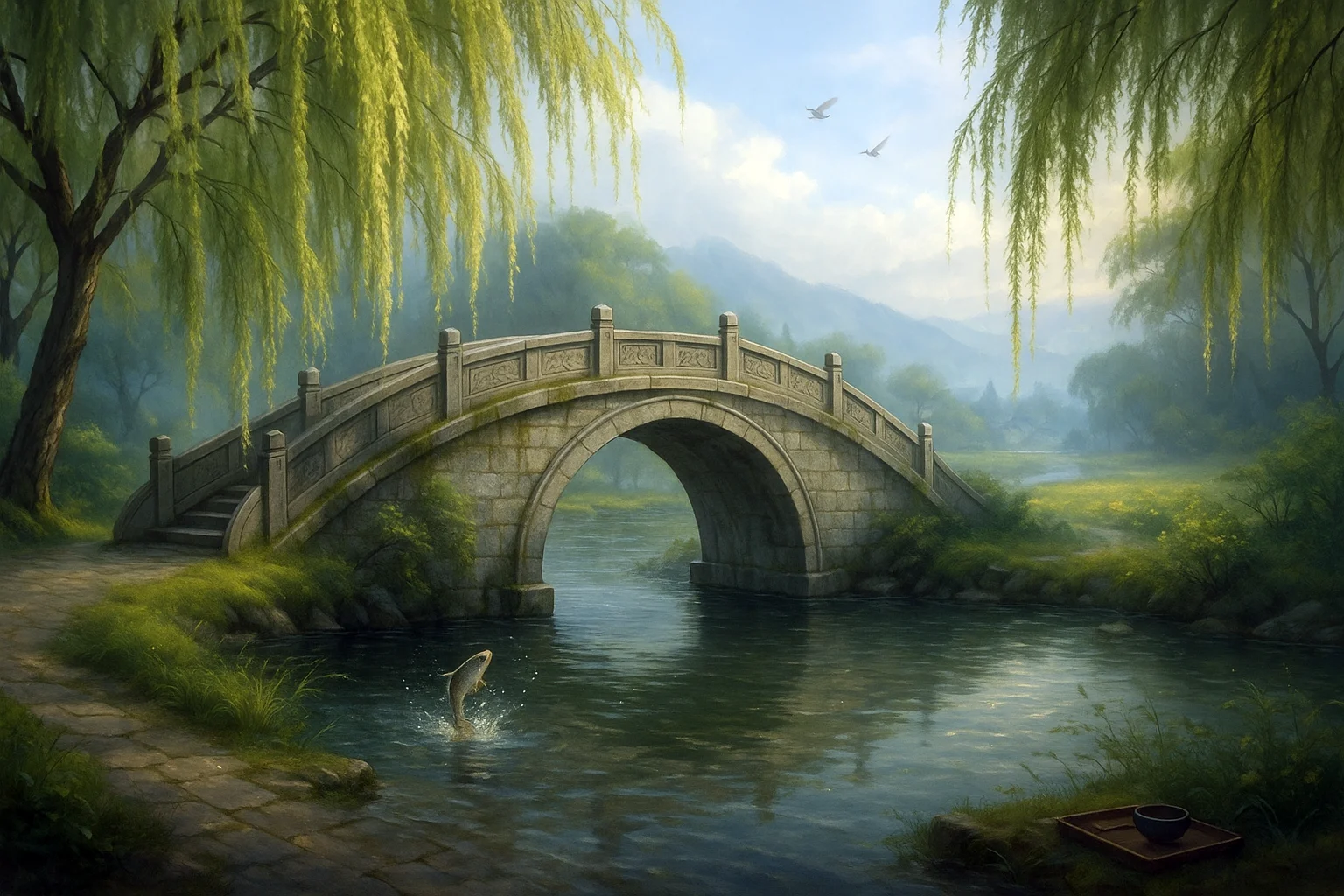 Silk-Washing Stream: Fish-Sky Tides by Zhou Bangyan | Poetry and Wine