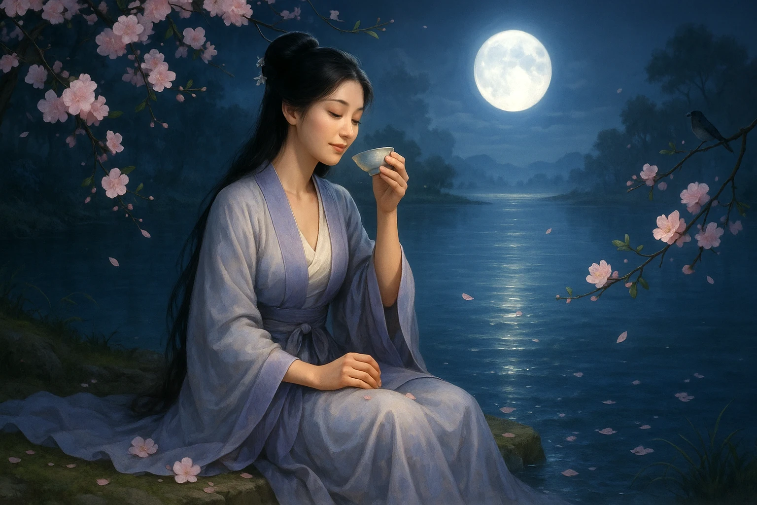Canción del bodhisattva: Flores en el agua de Wang Anshi | Poesía y vino
