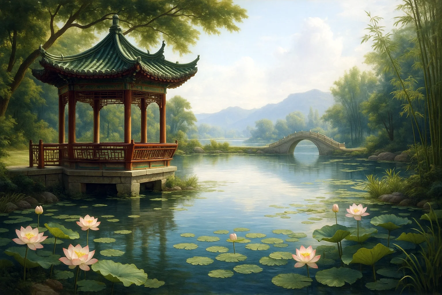 The Pavilion of Aquatic Perfume by Zeng Gong | Poems and Idioms