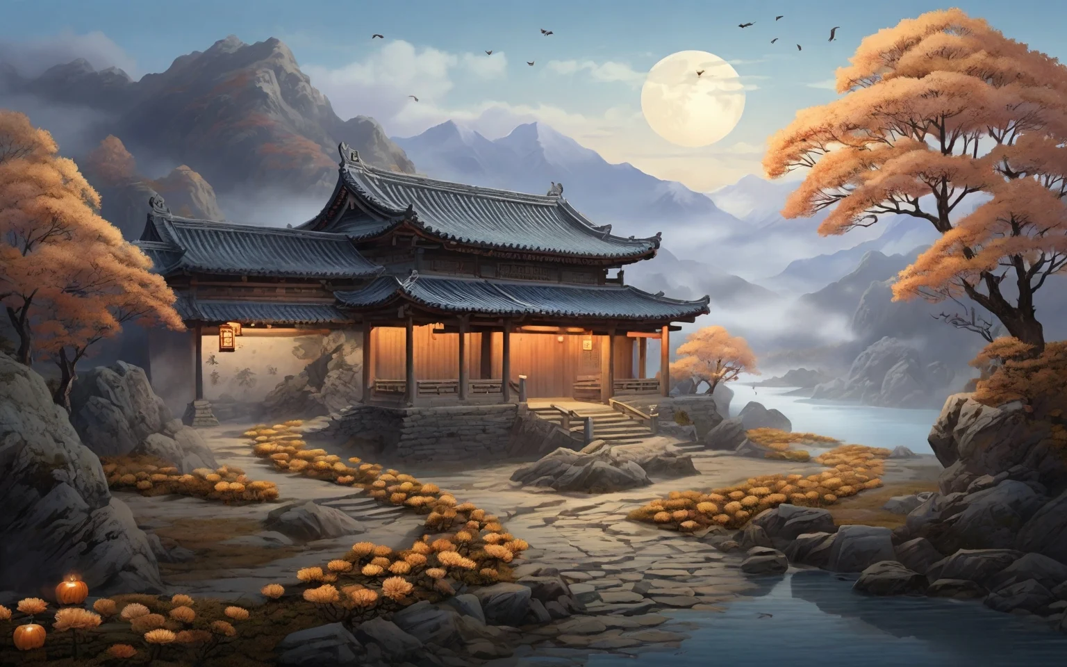 Song of the Southern Maid: Moonlit Courier Road by Lü Benzhong | Poetry ...