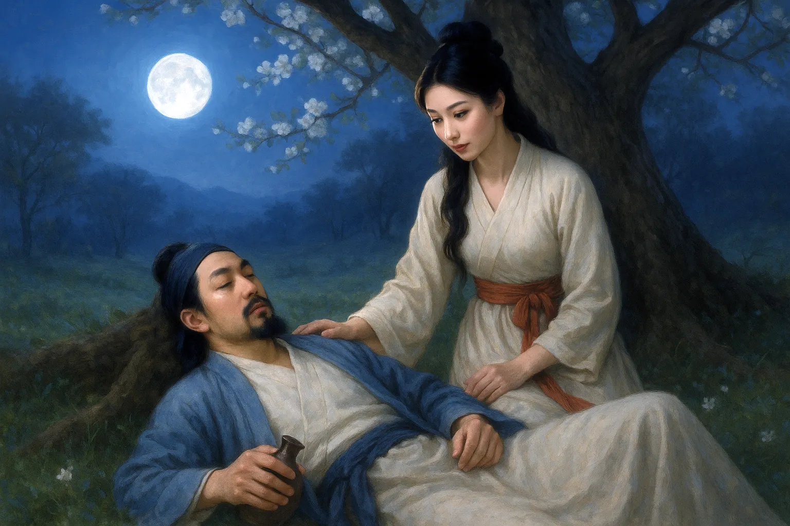 Reply to Pi Rixiu's "Waking from Spring Night Drunk" by Lu Guimeng ...