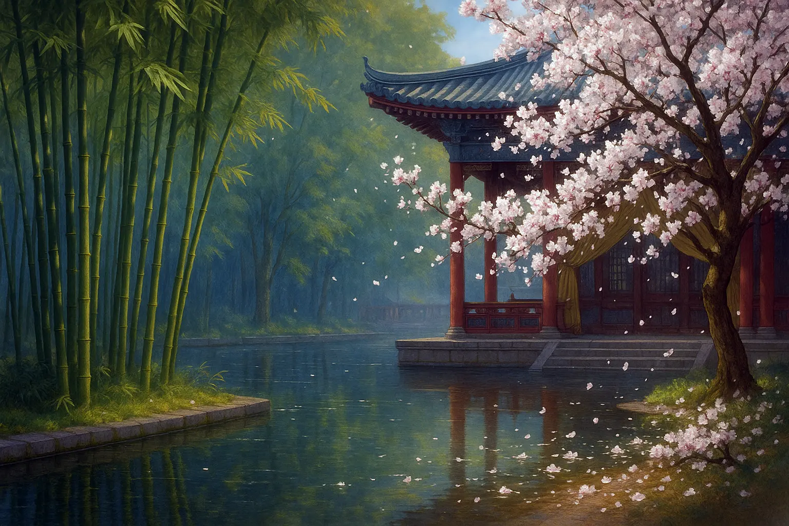 Feast in the Hall of Wild Geese by Yu Shinan | Poetry and Wine